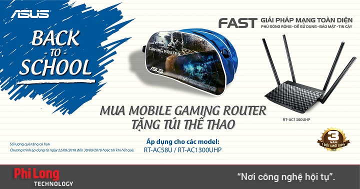 [Back to School] Khuyến mại dành cho mobile gaming router