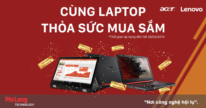 [KM Laptop] Thỏa sức mua sắm nhận phiếu mua hàng lên đến 400k