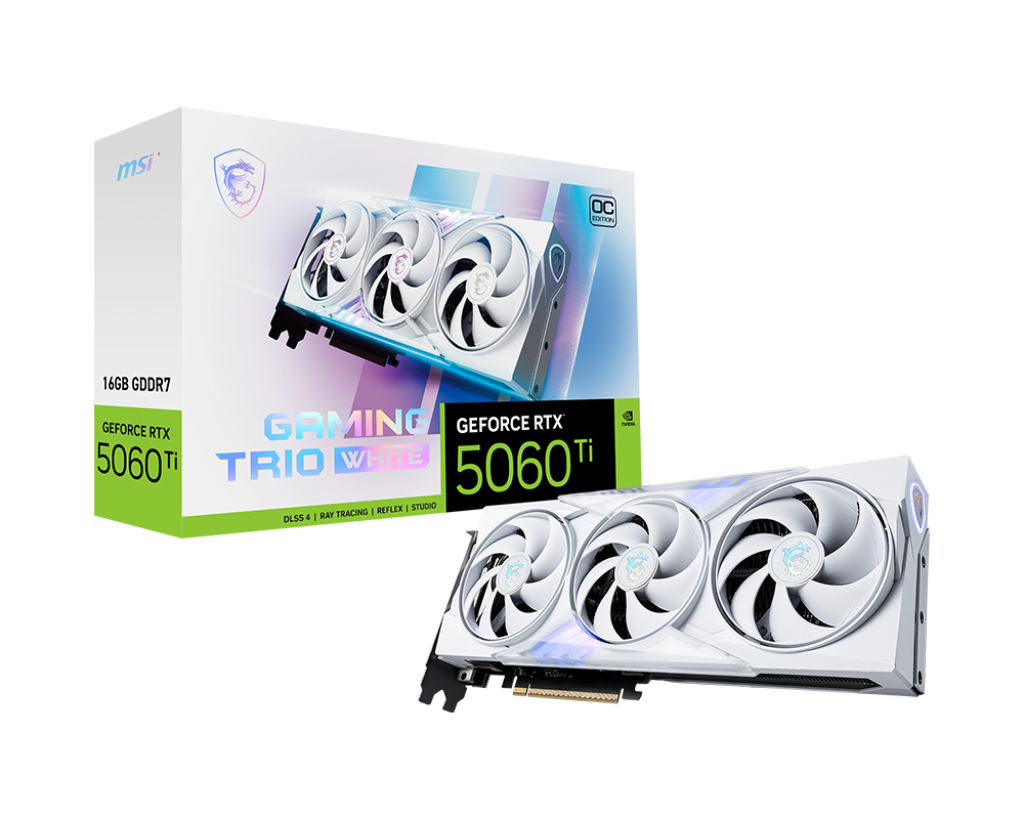 Card Màn Hình MSI GeForce RTX 5060 Ti 16G GAMING TRIO OC WHITE GDDR7